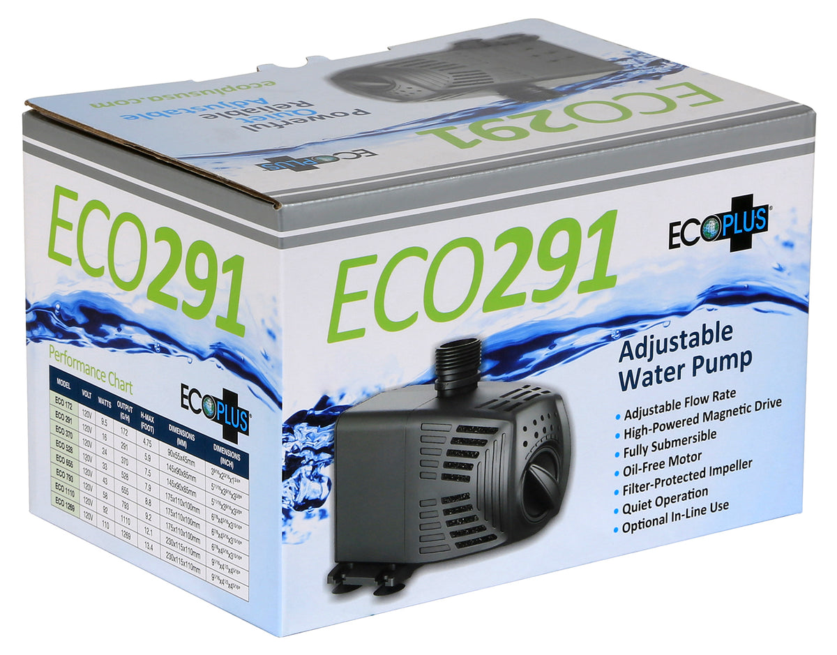 EcoPlus - Adjustable Water Pump (291 GPH) | Green Fox Supply