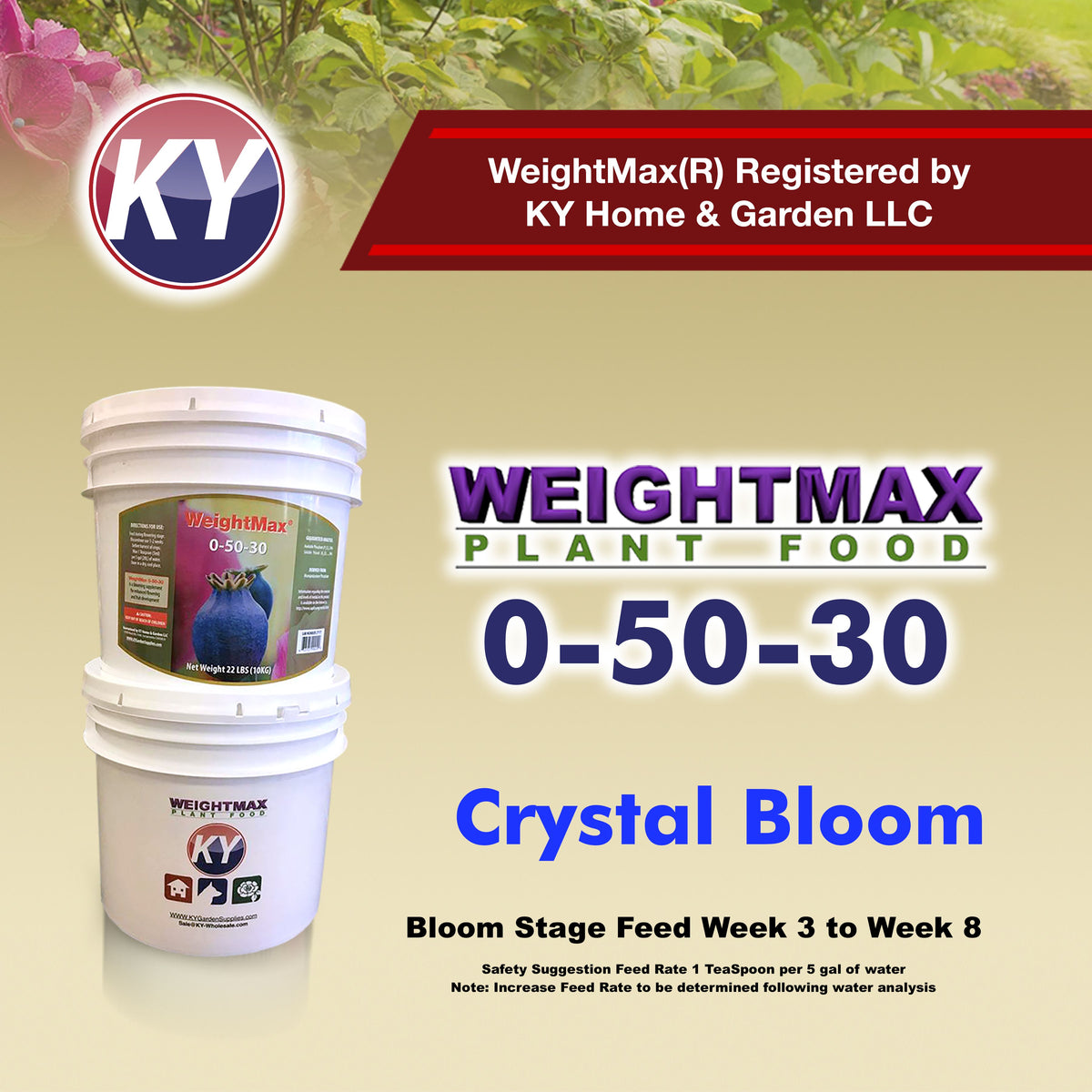 Weight Max - Crystal Bloom 0-50-30 (10kg) | Green Fox Supply